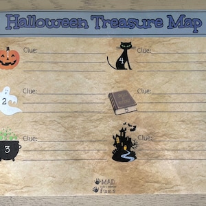 Halloween Treasure Map Activity |INSTANT PRINTABLE DOWNLOAD| Scavenger ...