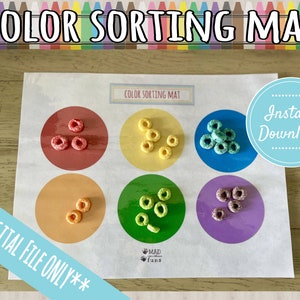 Color Sorting Activity Mat Printable | DIGITAL DOWNLOAD | St Patricks ...