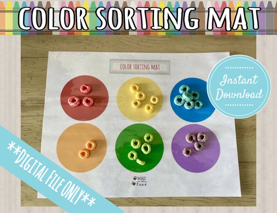 Color Sorting Activity Mat Printable DIGITAL DOWNLOAD St | Etsy