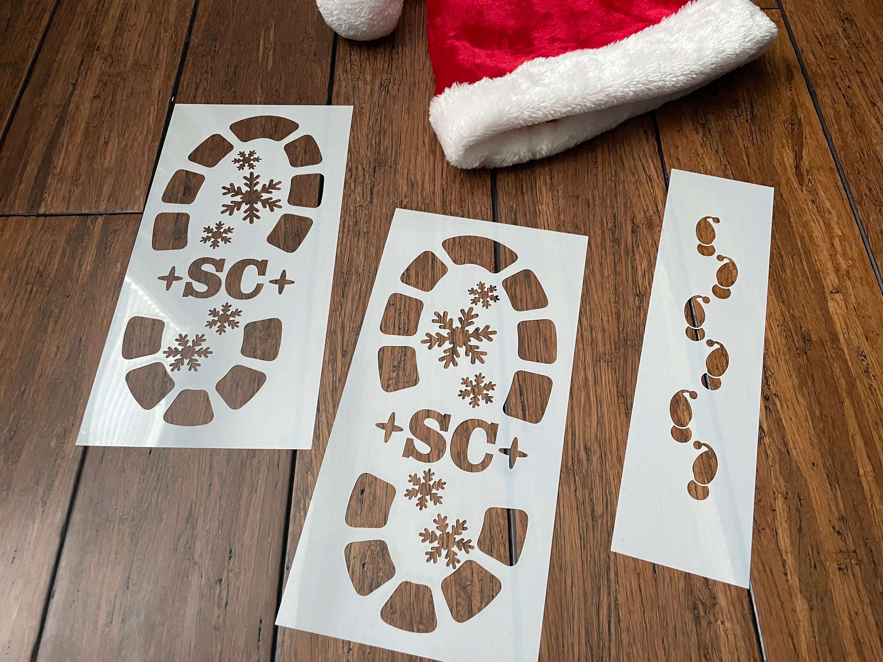 Santa Boot Footprint Stencil Elf Shelf Shoe Pattern - Etsy