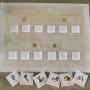 Morning Routine Chart for Toddlers | Toddler Matching Activity| INSTANT ...