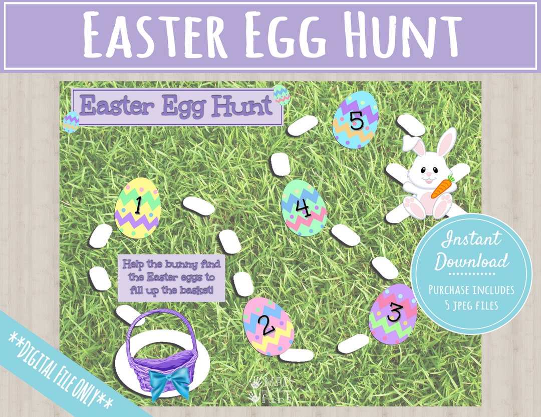 Easter Egg Treasure Hunt | INSTANT PRINTABLE DOWNLOAD| Easter Bunny ...