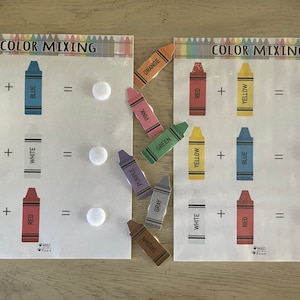 Color Mixing Crayon Activity |INSTANT PRINTABLE DOWNLOAD| Learn Colors ...