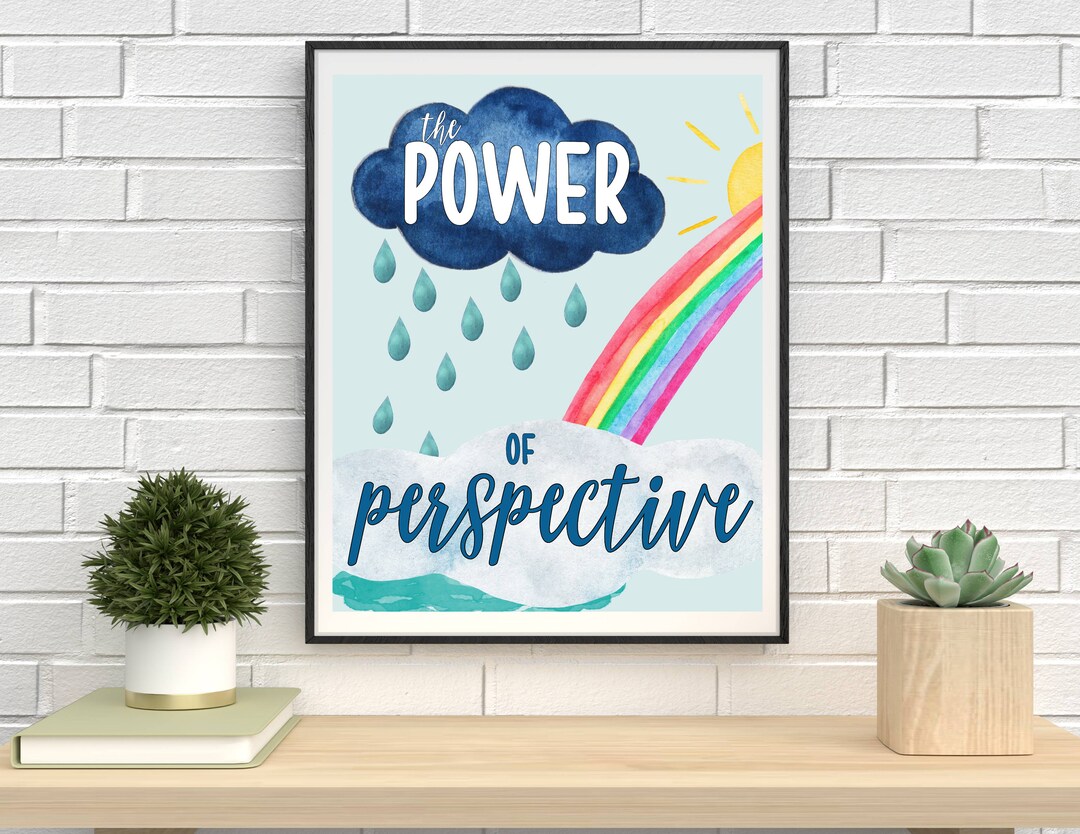 Power of Perspective Print | Digital Download| Motivational Quote Decor ...