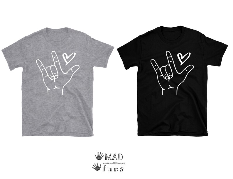 I Love You Heart ASL American Sign Language Shirt Adult - Etsy