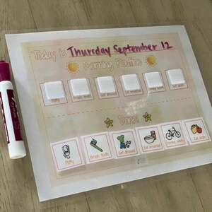 Morning Routine Chart for Toddlers | Toddler Matching Activity| INSTANT ...