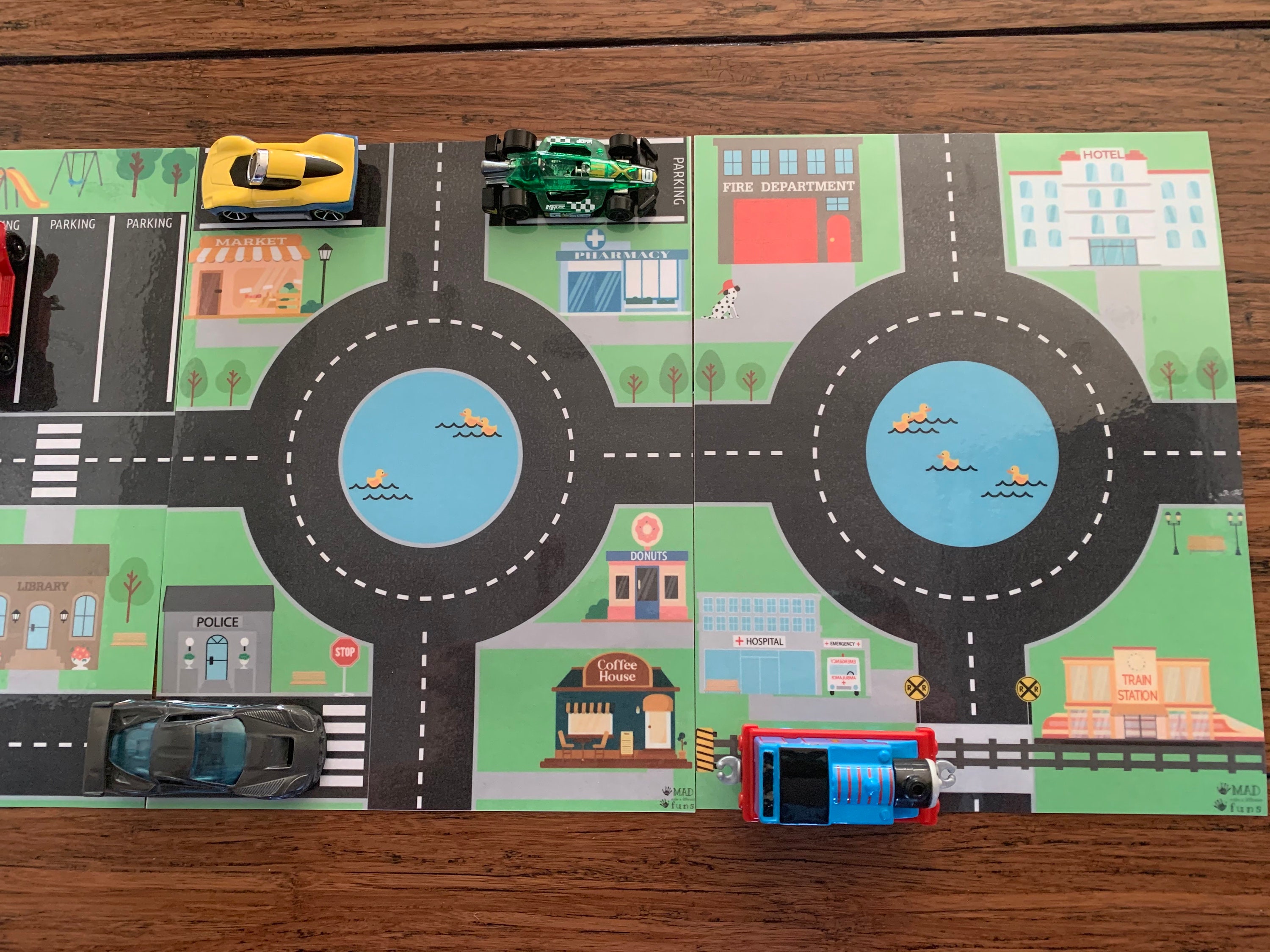 Toy Car Play Mat INSTANT PRINTABLE DOWNLOAD Kids Road Map - Etsy