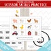 Farm Animal Scissor Skills Printable Activity Busy Binder Worksheet ...