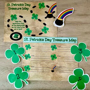 St. Patrick's Day Treasure Map | INSTANT PRINTABLE DOWNLOAD| Shamrock ...
