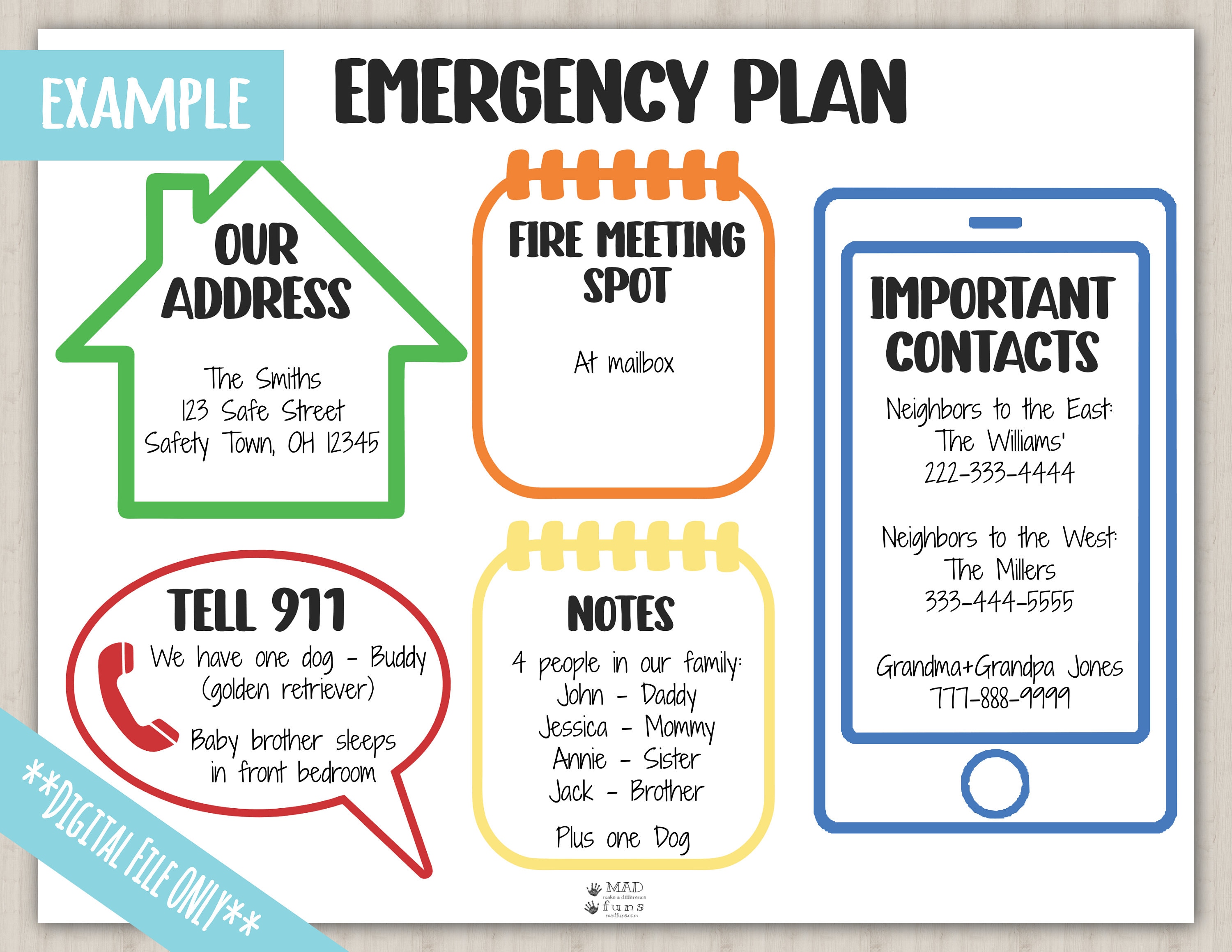 Fire Escape Plan | Family Safety Plan | Learn Fire Safety | Kids ...