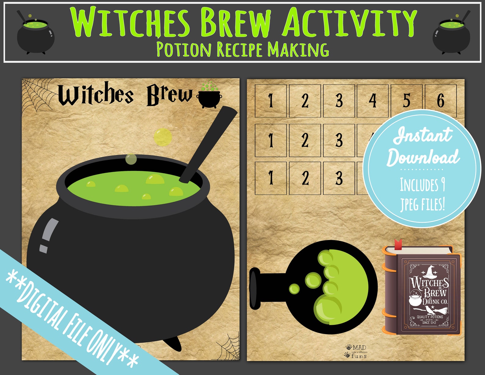Witches Brew Potion Activity INSTANT PRINTABLE DOWNLOAD - Etsy