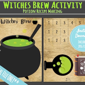 Witches Brew Potion Activity | INSTANT PRINTABLE DOWNLOAD | Halloween ...