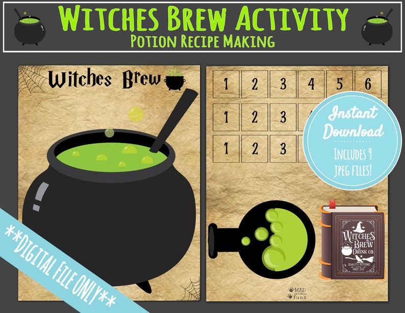 Witches Brew Potion Activity | INSTANT PRINTABLE DOWNLOAD | Halloween ...