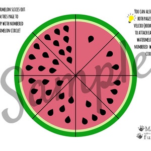 Watermelon Count and Match Activity |printable INSTANT DOWNLOAD ...