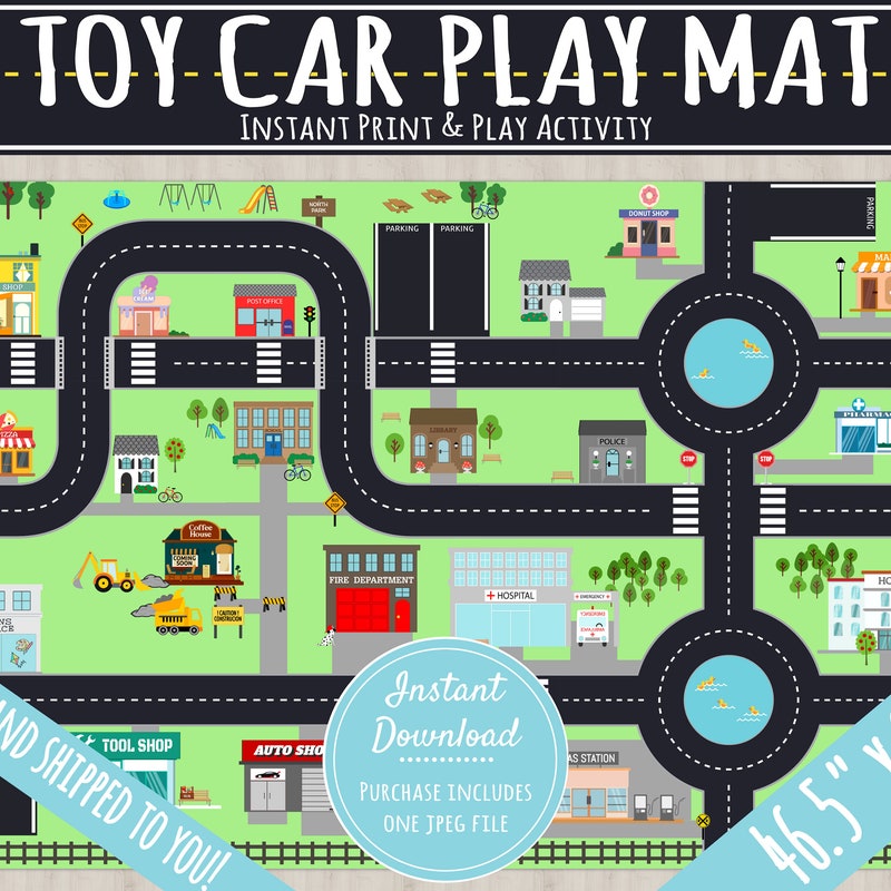 Car Play Mat - Etsy