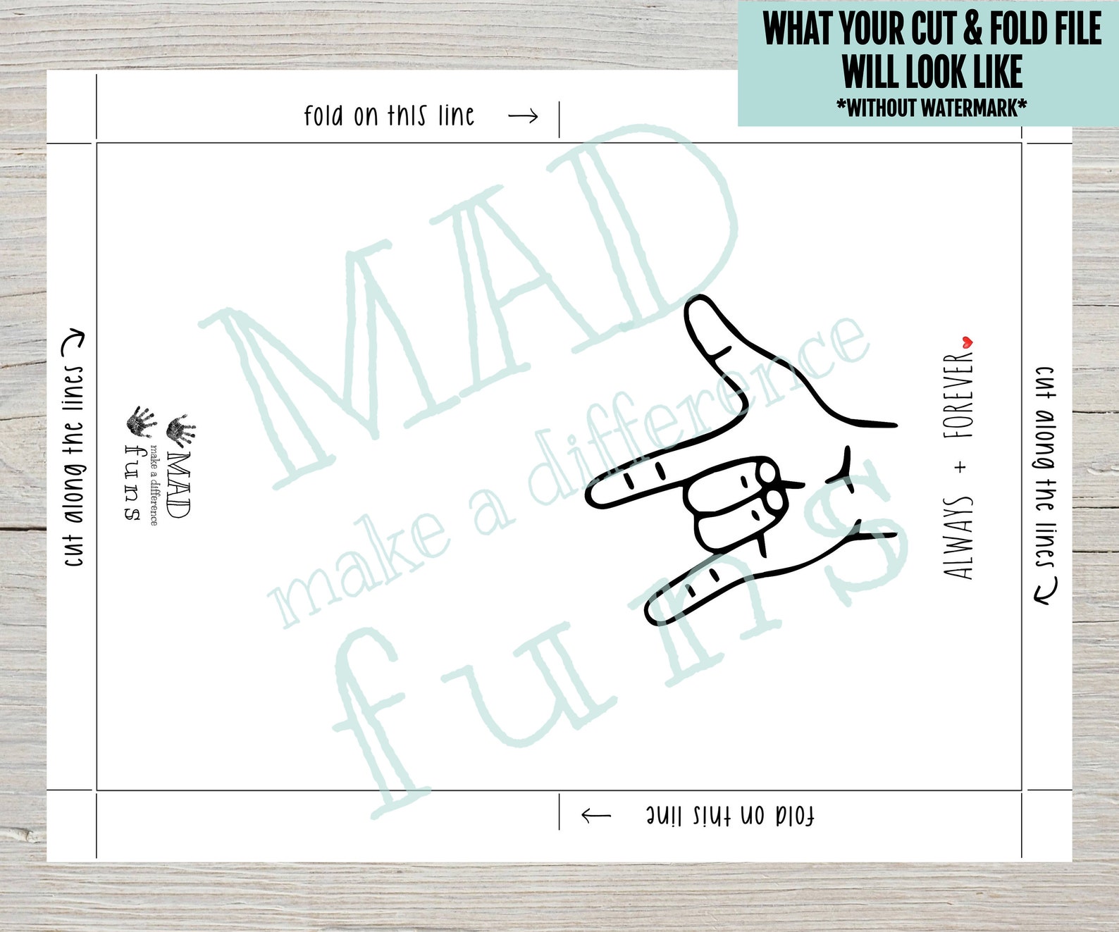 I Love You Always and Forever ASL Sign Language 5x7 Printable - Etsy