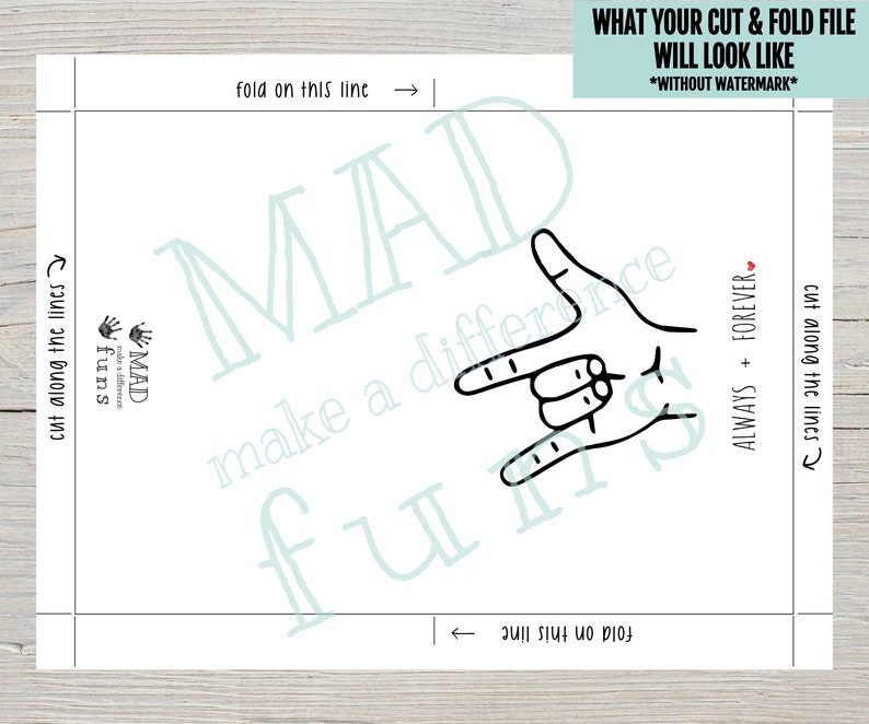 I Love You Always and Forever ASL Sign Language 5x7 Printable - Etsy