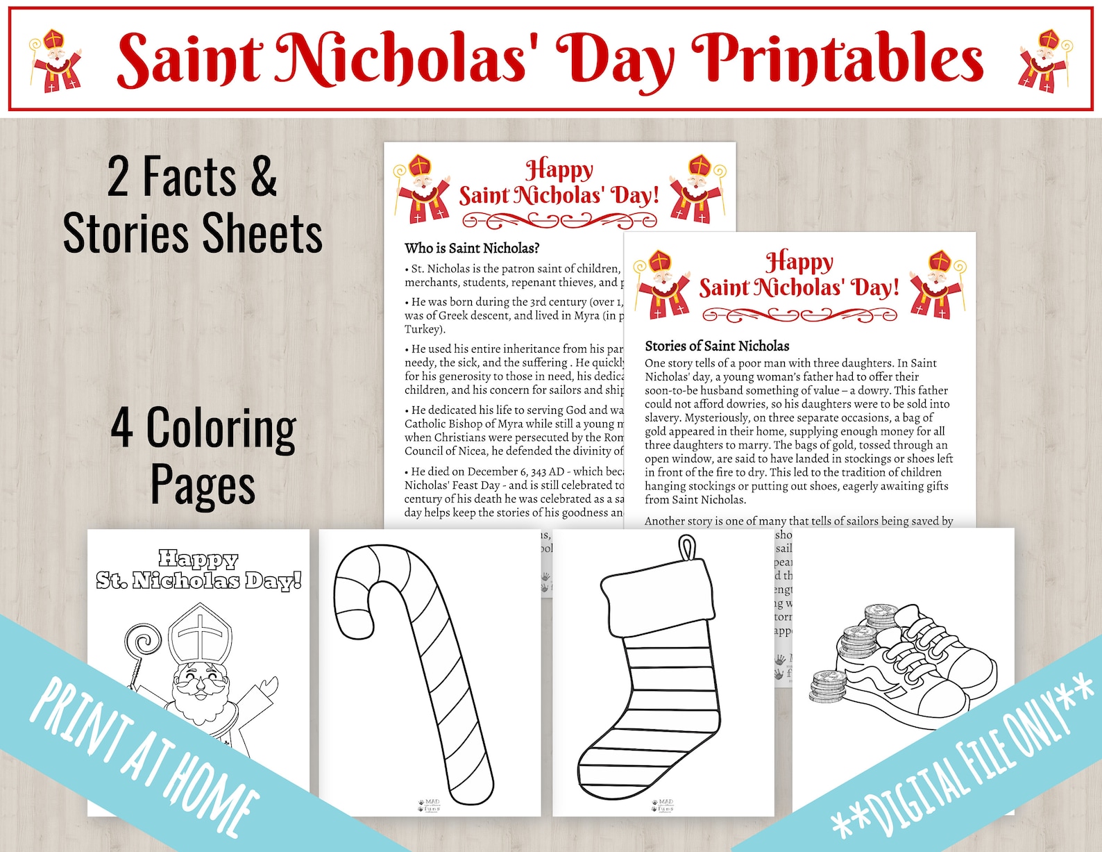 Saint Nicholas Day Printables St. Nicholas Day Activity St - Etsy