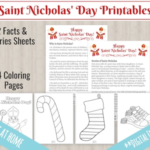 Saint Nicholas Day Printables | St. Nicholas Day Activity | St Nicholas ...