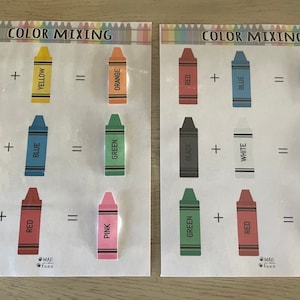 Color Mixing Crayon Activity |INSTANT PRINTABLE DOWNLOAD| Learn Colors ...