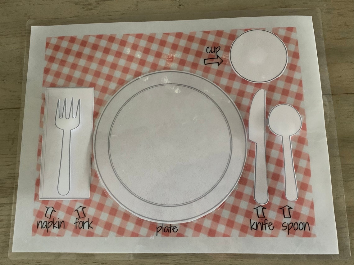 Placemat Table Setting Matching Activity |INSTANT PRINTABLE DOWNLOAD ...