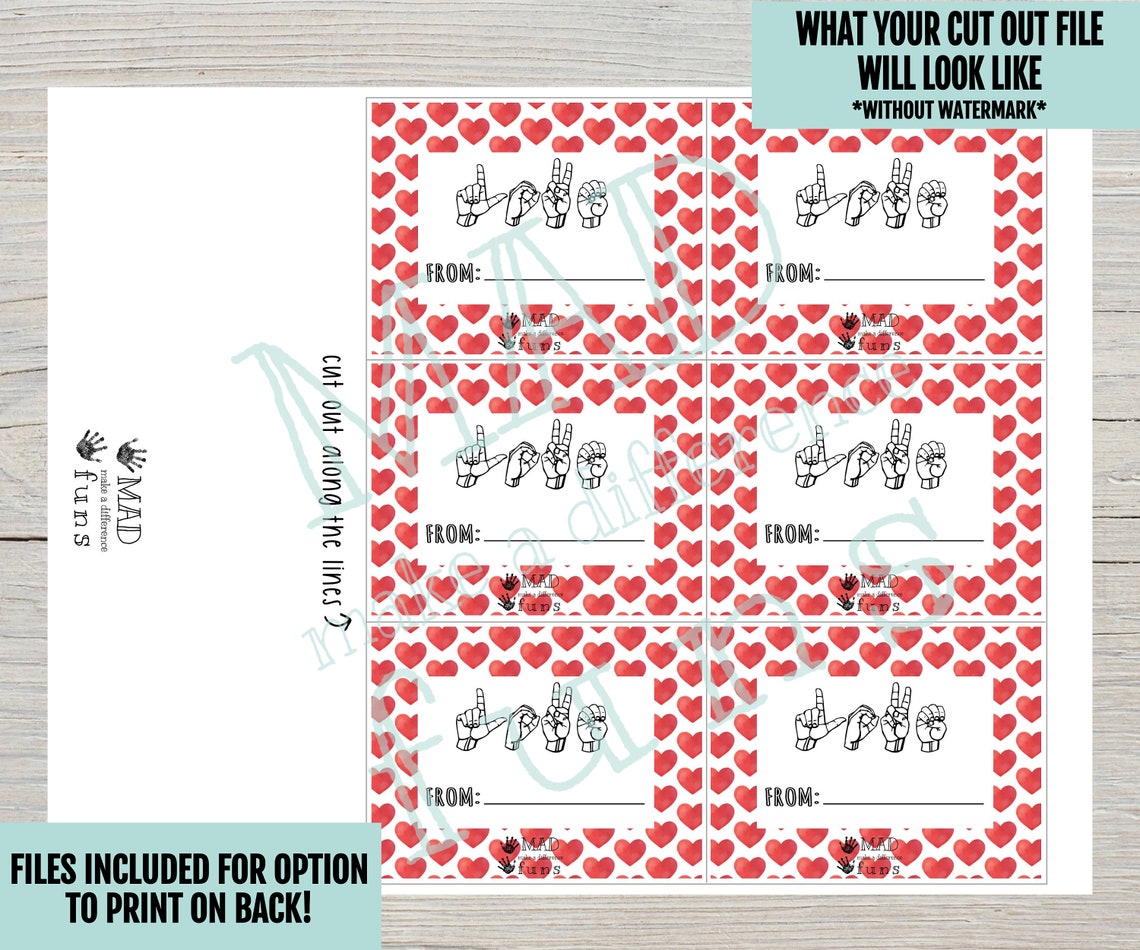 I Love You ASL Sign Language Printable Classroom Happy - Etsy