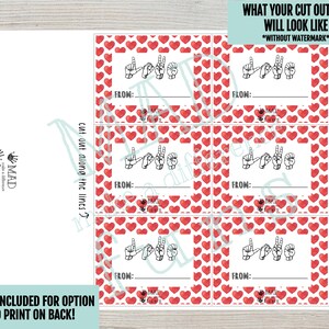 I Love You ASL Sign Language Printable Classroom Happy Valentines Day ...