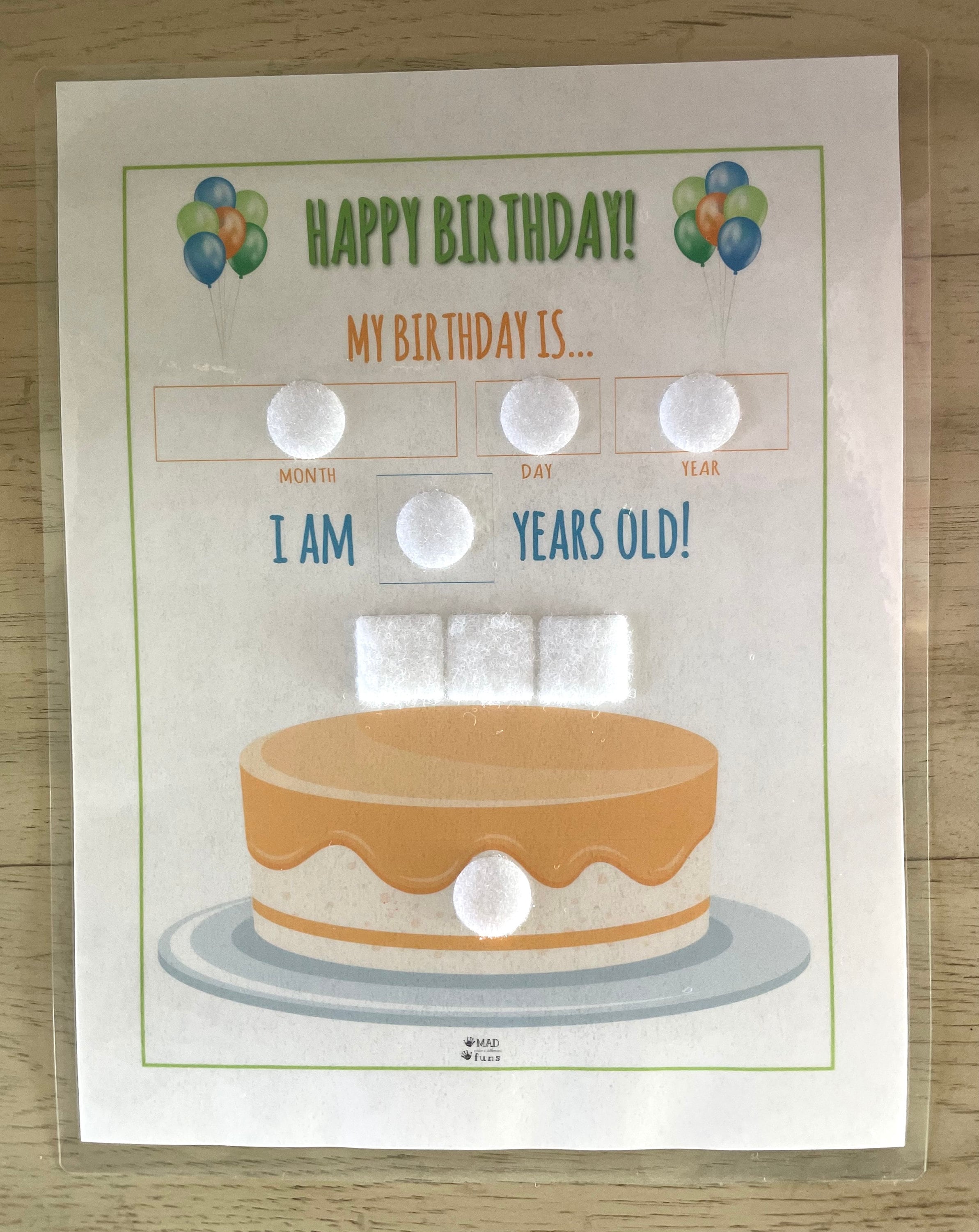 Aprenda mi actividad de cumpleaños / DESCARGA IMPRIMIBLE - Etsy España