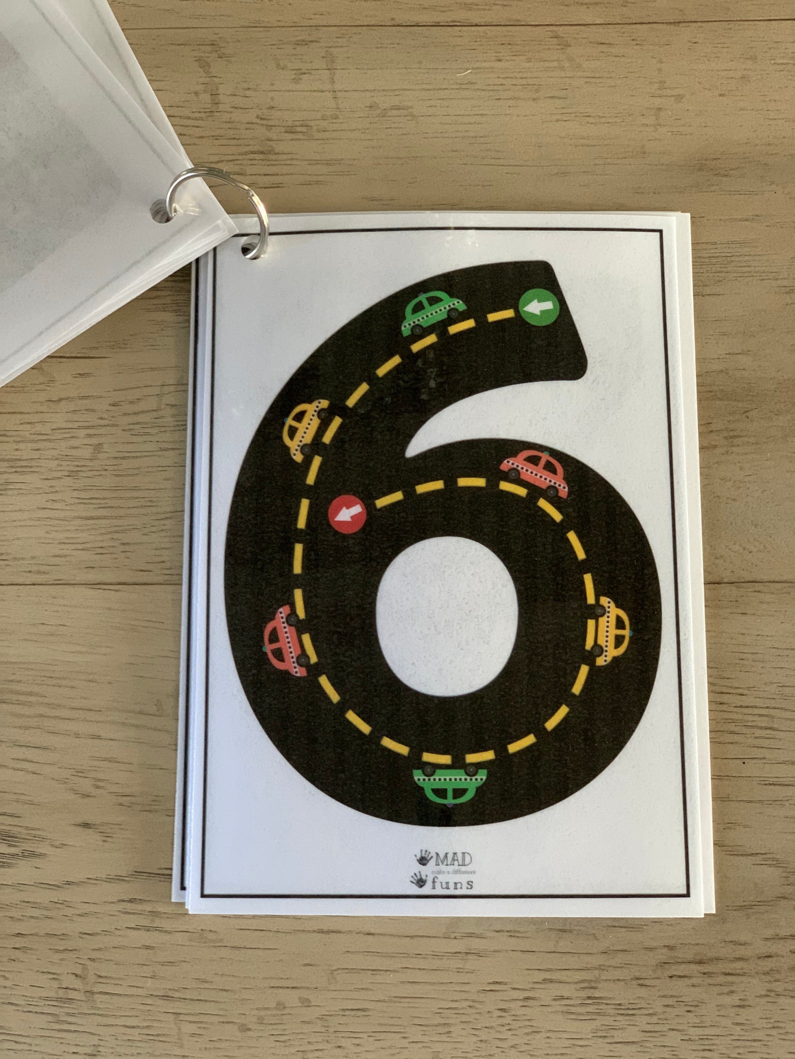 Number Tracing Flashcards Learn Numbers With Cars and Roads | Etsy
