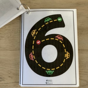Number Tracing Flashcards | Learn Numbers With Cars and Roads | INSTANT ...