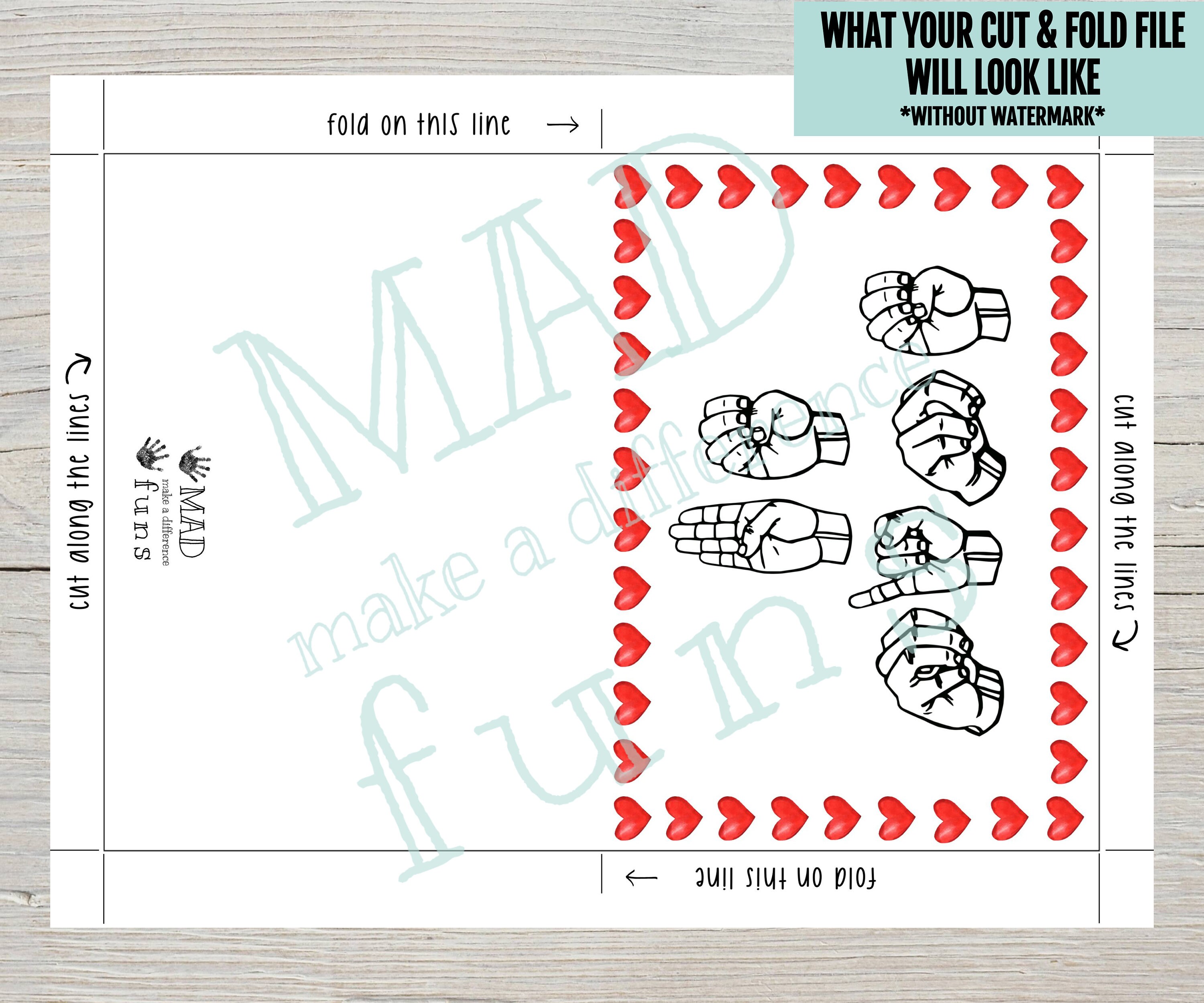 Be Mine ASL Sign Language 5x7 Printable Greeting Card | Etsy