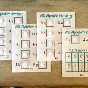 Learn, Teach American Sign Language Letter Matching Game| ASL Alphabet ...