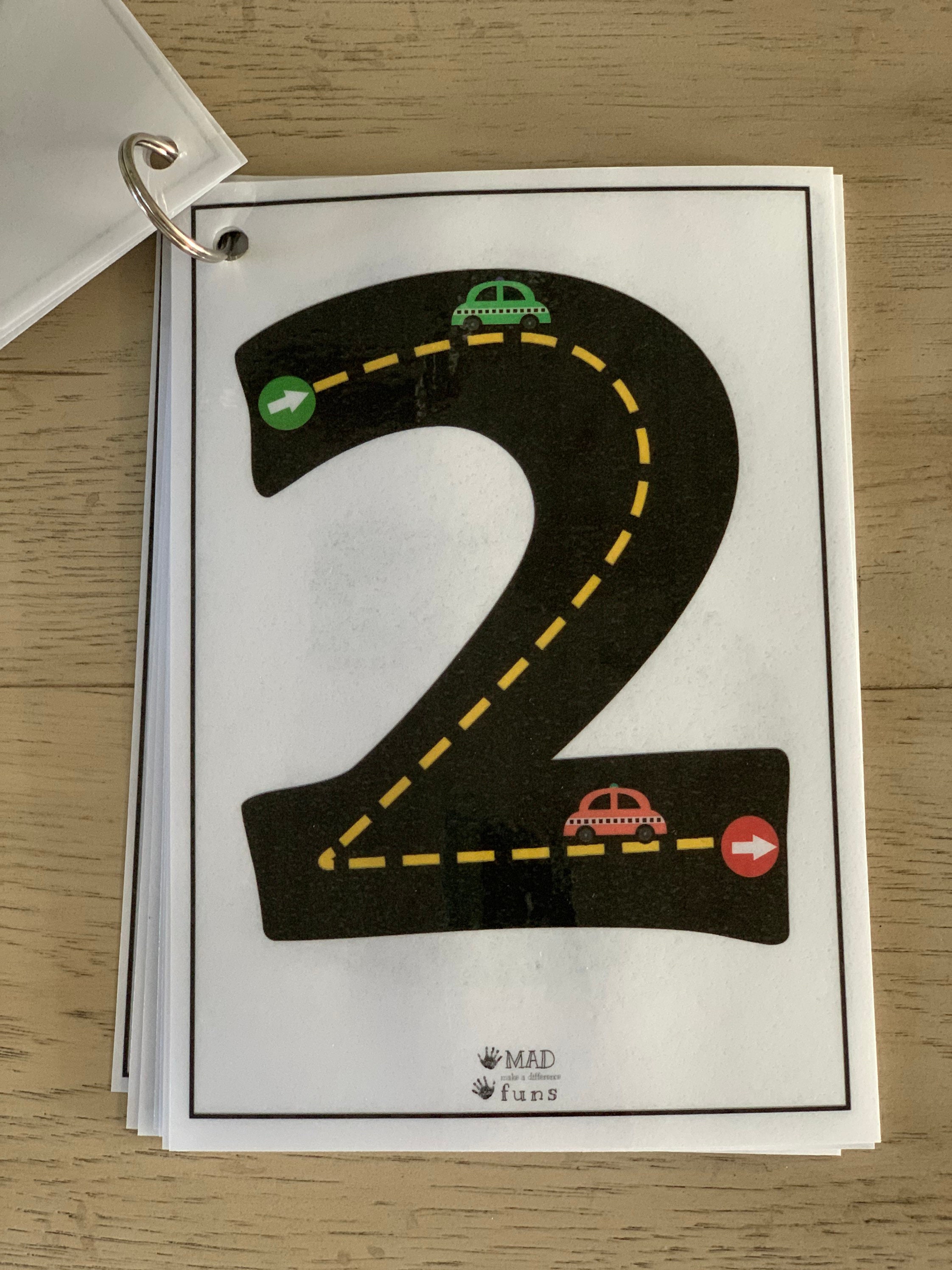 Number Tracing Flashcards Learn Numbers With Cars and Roads - Etsy ...