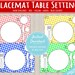 Multicolor Placemat Table Setting Matching Activity INSTANT - Etsy