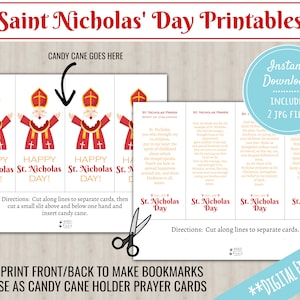 Saint Nicholas Day Printables | Prayer Bookmarks | St. Nicholas Day ...