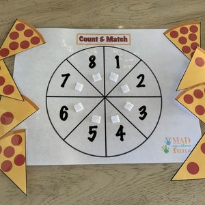 Pizza Count and Match Activity | Printable | INSTANT DOWNLOAD ...