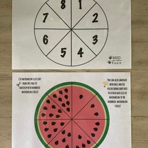 Watermelon Count and Match Activity |printable INSTANT DOWNLOAD ...