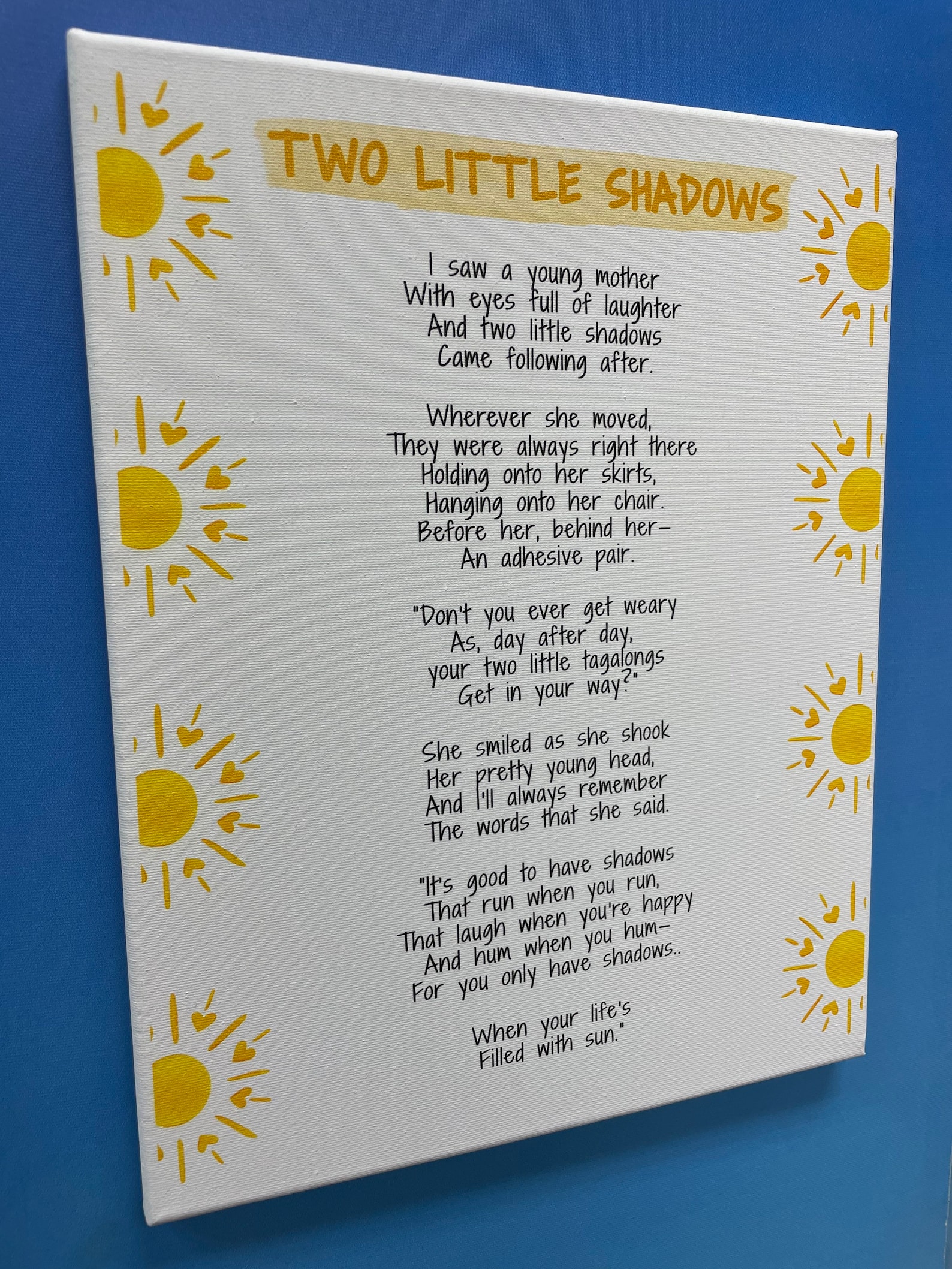 Two Little Shadows Poem Print OR Three Kids Four Kids Five - Etsy