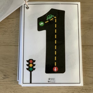 Number Tracing Flashcards | Learn Numbers With Cars and Roads | INSTANT ...