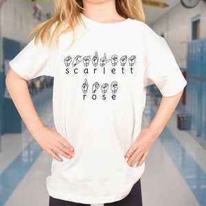 American Sign Language Custom Name Toddler T-shirt Baby Outfit | ASL ...