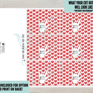 Happy Valentines Day Cards LOVE ASL Sign Language Printable Classroom ...