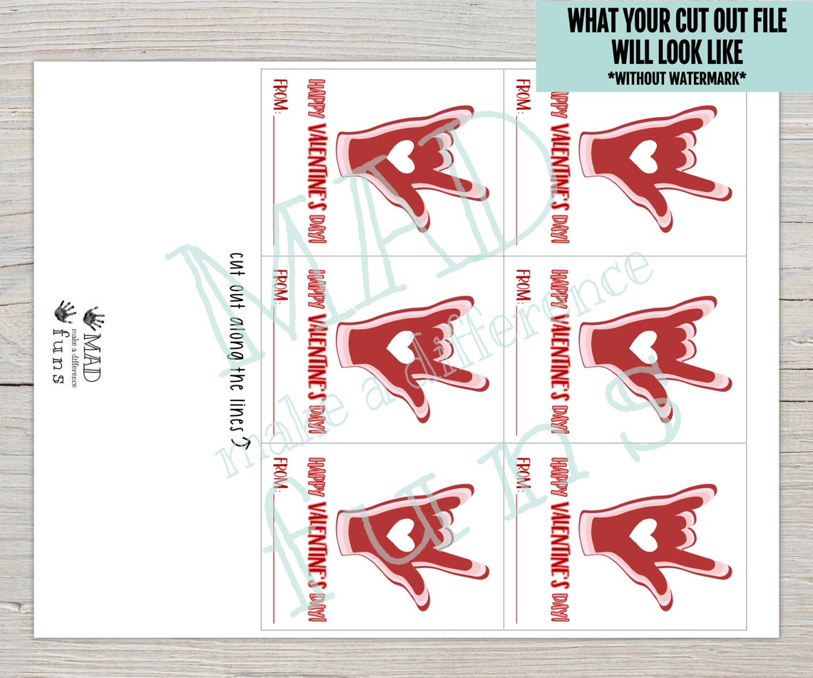 I Love You ASL Sign Language Printable Classroom Happy - Etsy