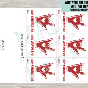 I Love You ASL Sign Language Printable Classroom Happy Valentines Day ...