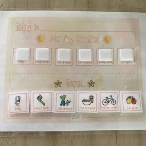 Morning Routine Chart for Toddlers | Toddler Matching Activity| INSTANT ...