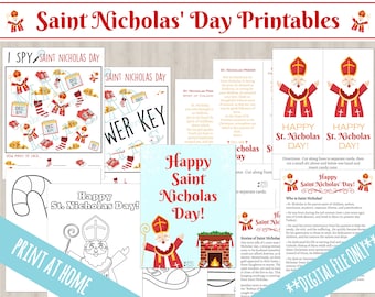 Saint Nicholas Day Printables Bookmarks St. Nicholas Day Activity ...