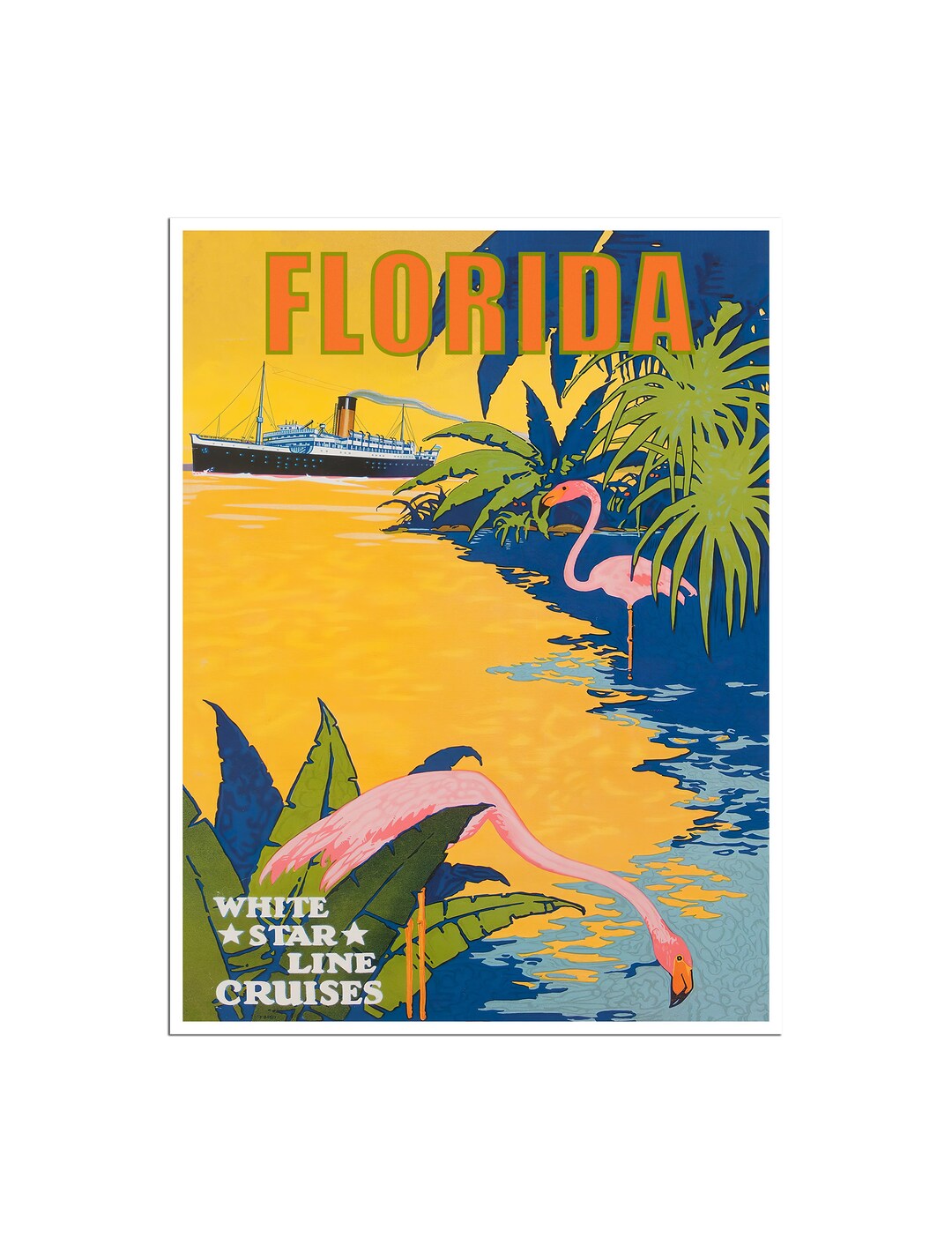 Florida Cruise Poster Travel Art Cruise Ship Print Wall Decor Xr4613 - Etsy
