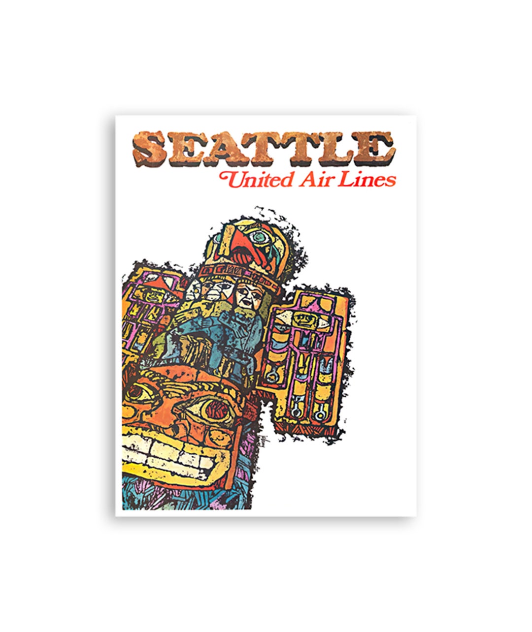 Seattle Art Washington Travel Poster Seattle Gift Xr4125 - Etsy