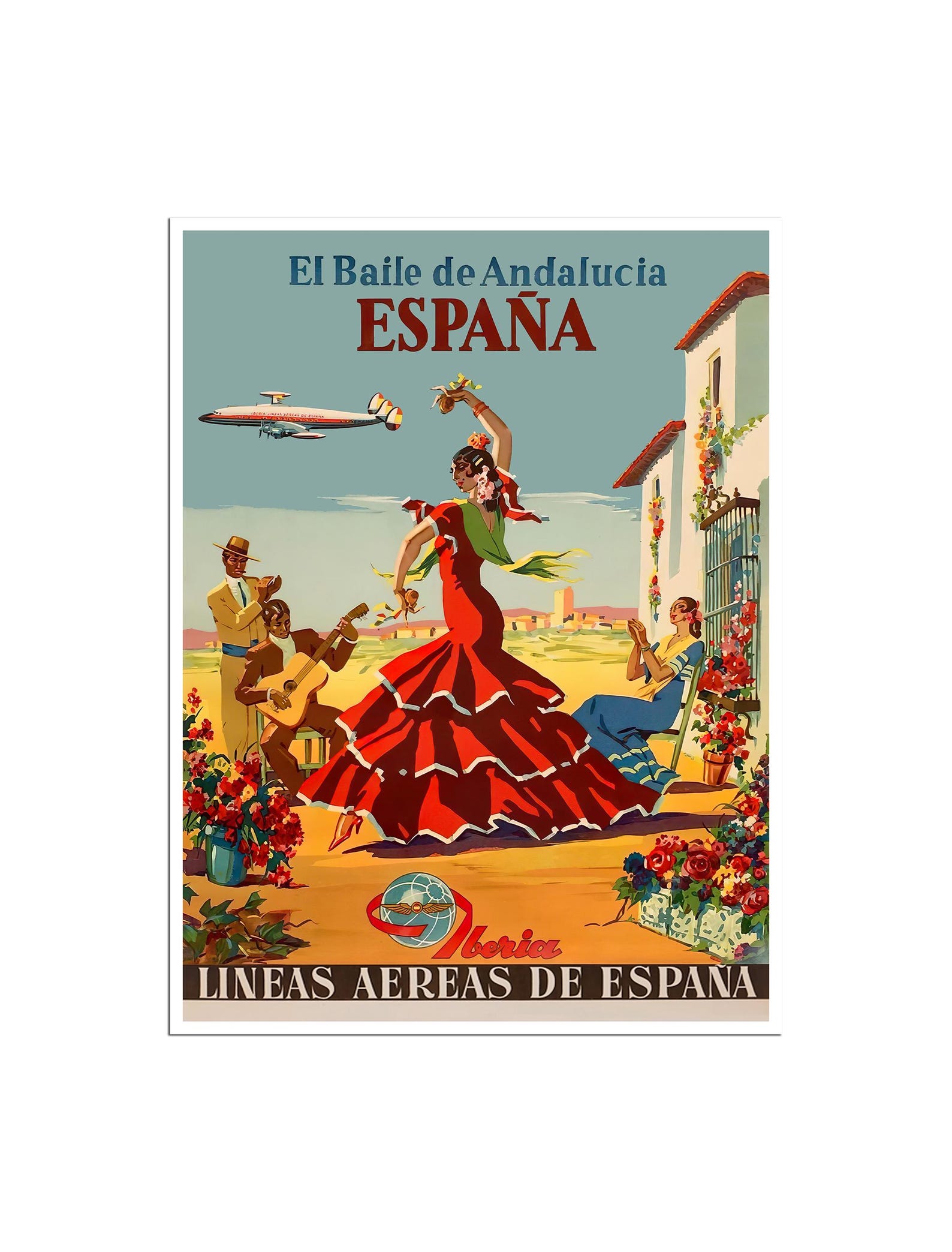 Spain Art Vintage Spanish Poster Print Canvas Hanging Wall Decor Xr879 ...