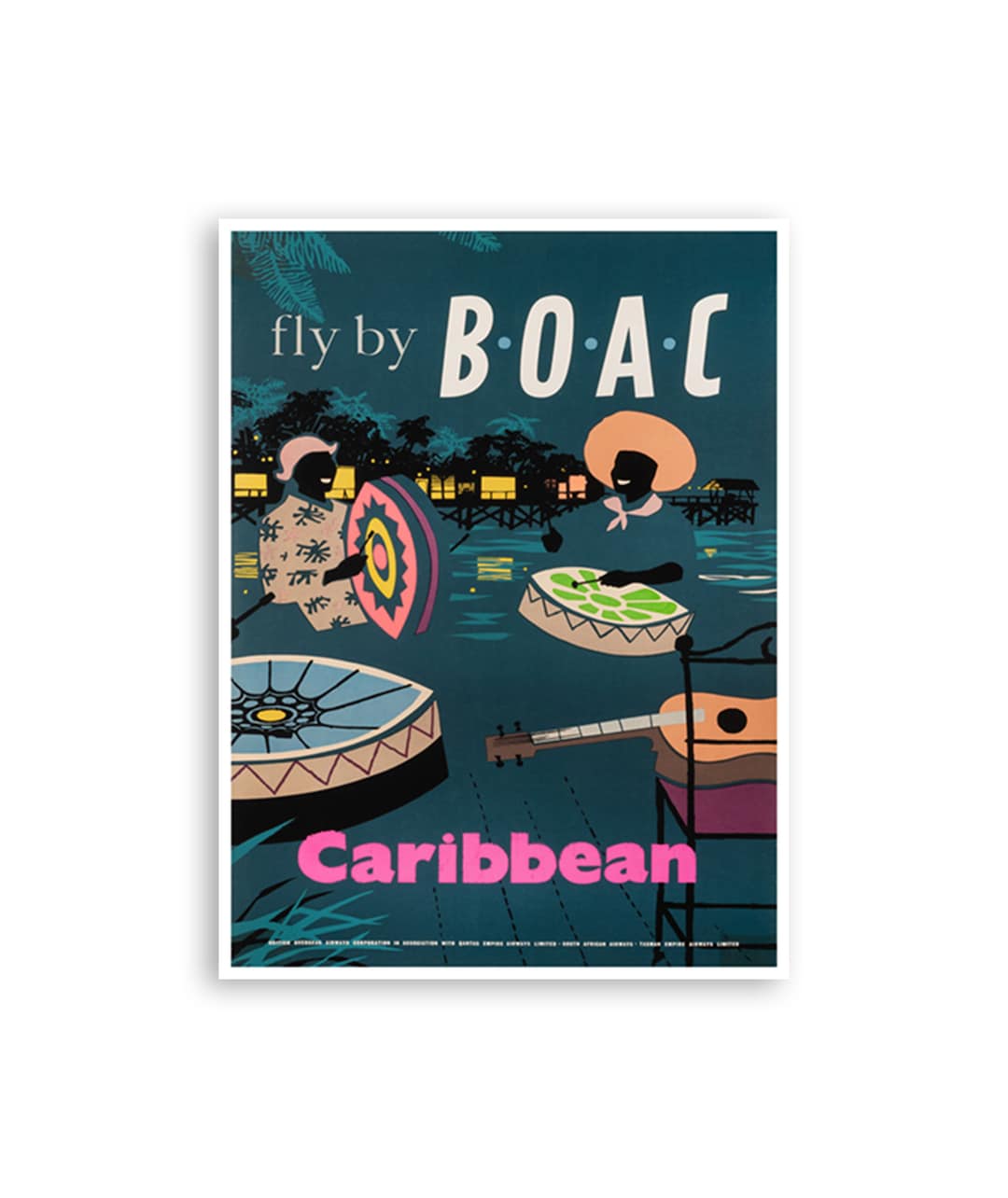 Caribbean Art BOAC Travel Poster Print Xr2845a - Etsy