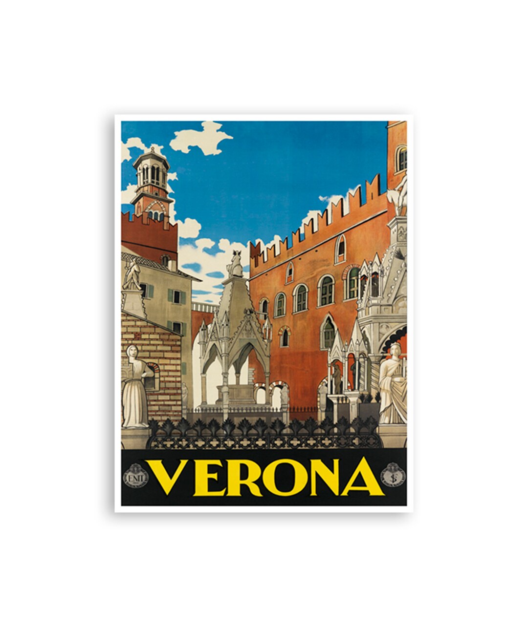 Verona Wall Art Italy Travel Poster Wall Italian Print Xr3847 - Etsy